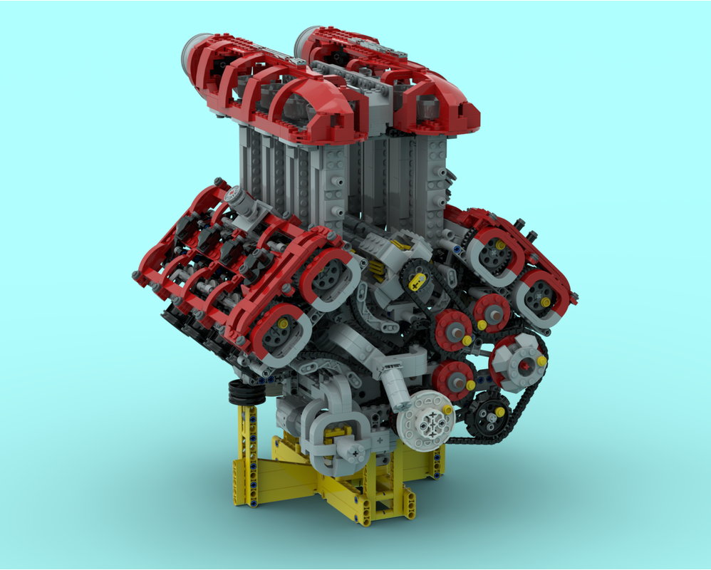 LEGO MOC V8 Engine Red by Smudge | Rebrickable - Build with LEGO