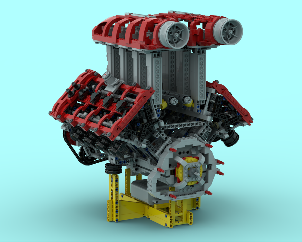 LEGO MOC V8 Engine Red by Smudge | Rebrickable - Build with LEGO