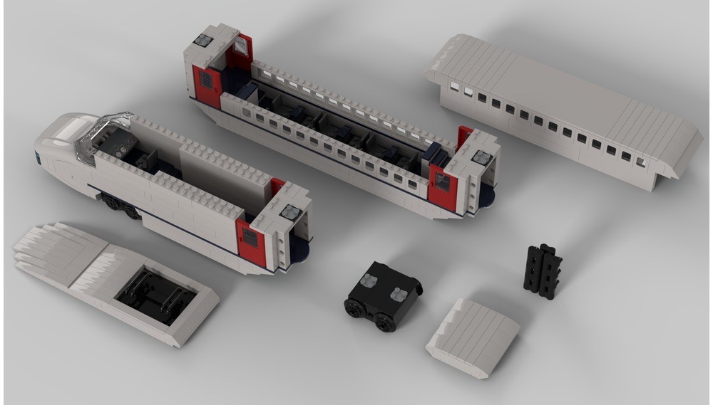 LEGO MOC Double-deck High Speed Train by chichikb | Rebrickable - Build ...