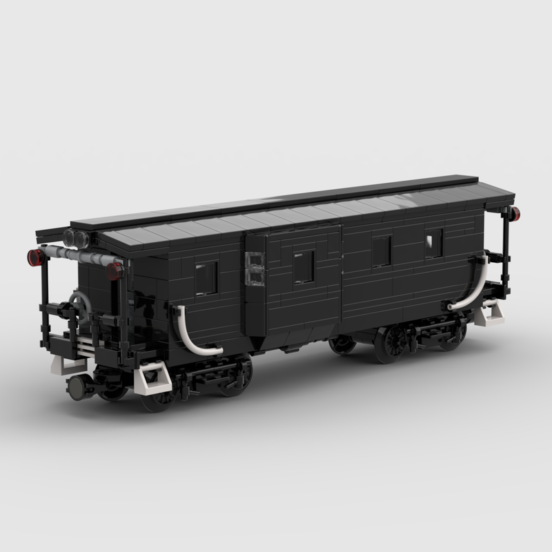 LEGO MOC Bay Window Caboose - Black Livery by xTHybrid108 | Rebrickable ...