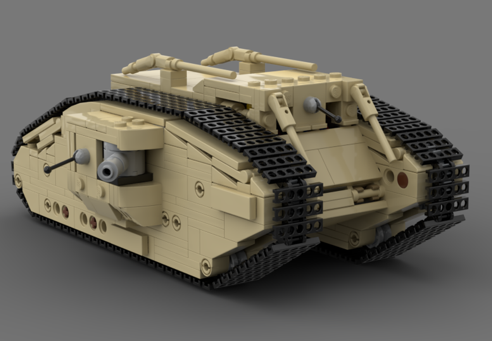 LEGO MOC Minifig scale Mk tank by Boomdidit | Rebrickable - Build with LEGO