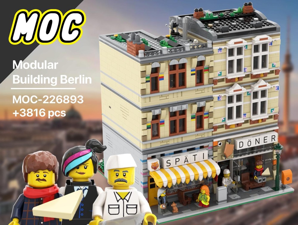 LEGO MOC Berlin Modular Building | Späti | Döner Kebab | Friedrichshain ...