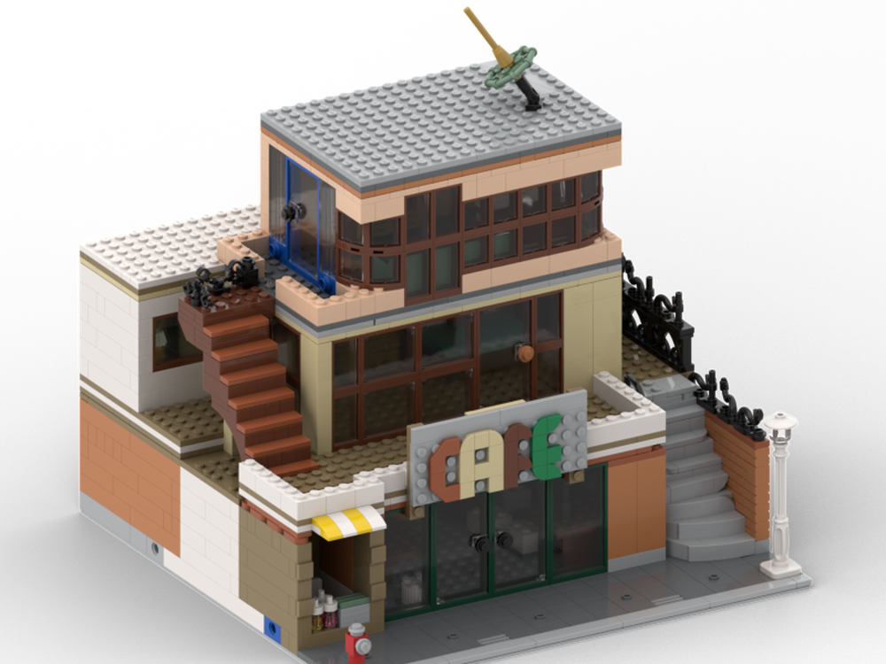 LEGO MOC Boutique Café Modular by faint_range14 | Rebrickable - Build ...