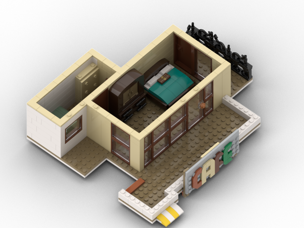 LEGO MOC Boutique Café Modular by faint_range14 | Rebrickable - Build ...