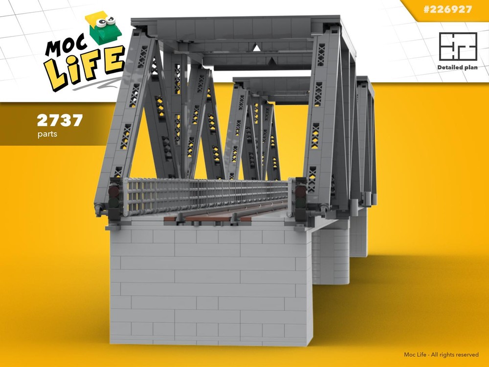 LEGO MOC Single track truss bridge by MocLife | Rebrickable - Build ...