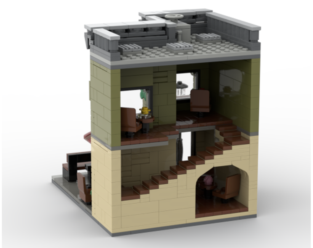 LEGO MOC Cafe-Small Modular by Heyden | Rebrickable - Build with LEGO