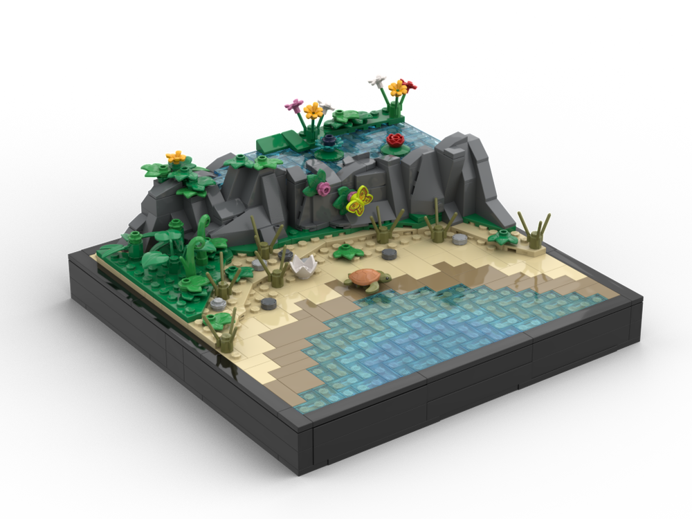 LEGO MOC Floral lake over a tropical beach by JollyRogers8441 ...