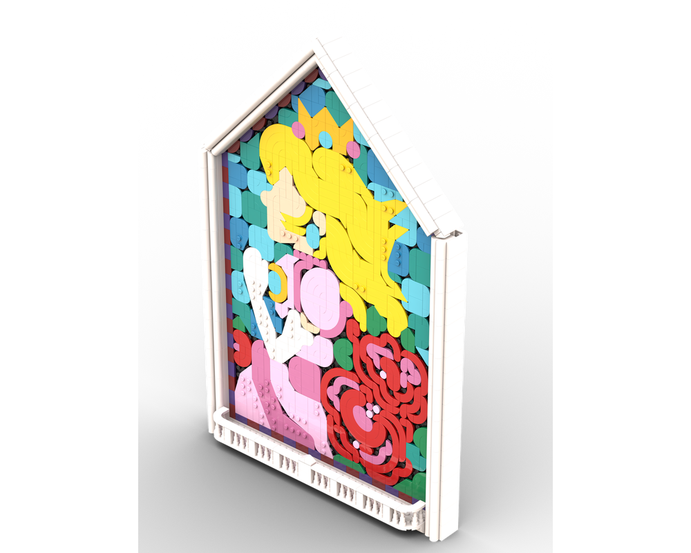 LEGO MOC-226998 Princess Peach Stained Glass Window Wall Art by ...