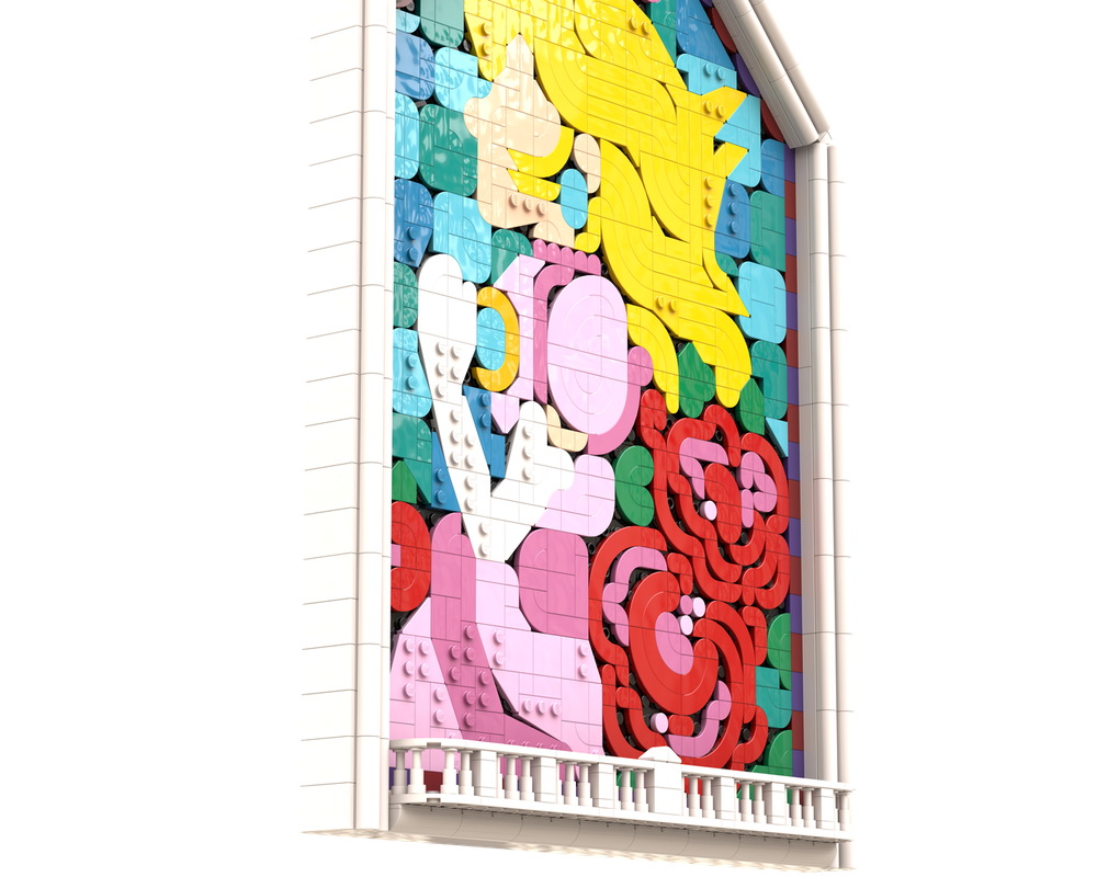 LEGO MOC Princess Peach Stained Glass Window Wall Art by ...
