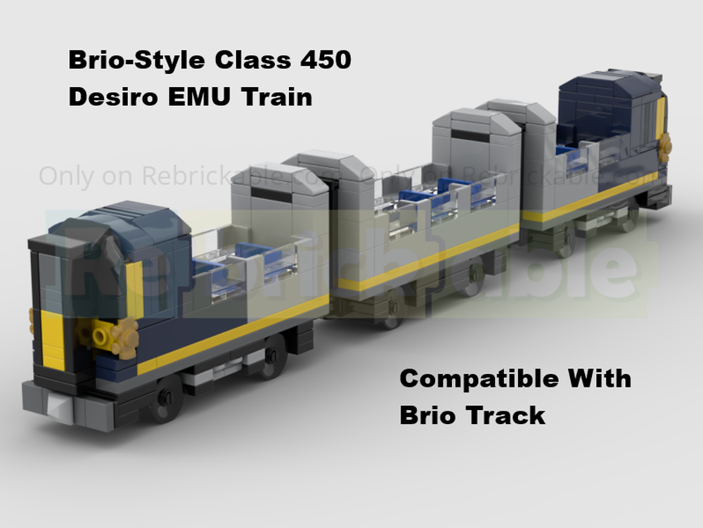 LEGO MOC Brio-Style Class 450 Desiro EMU Train In South Western Railway ...