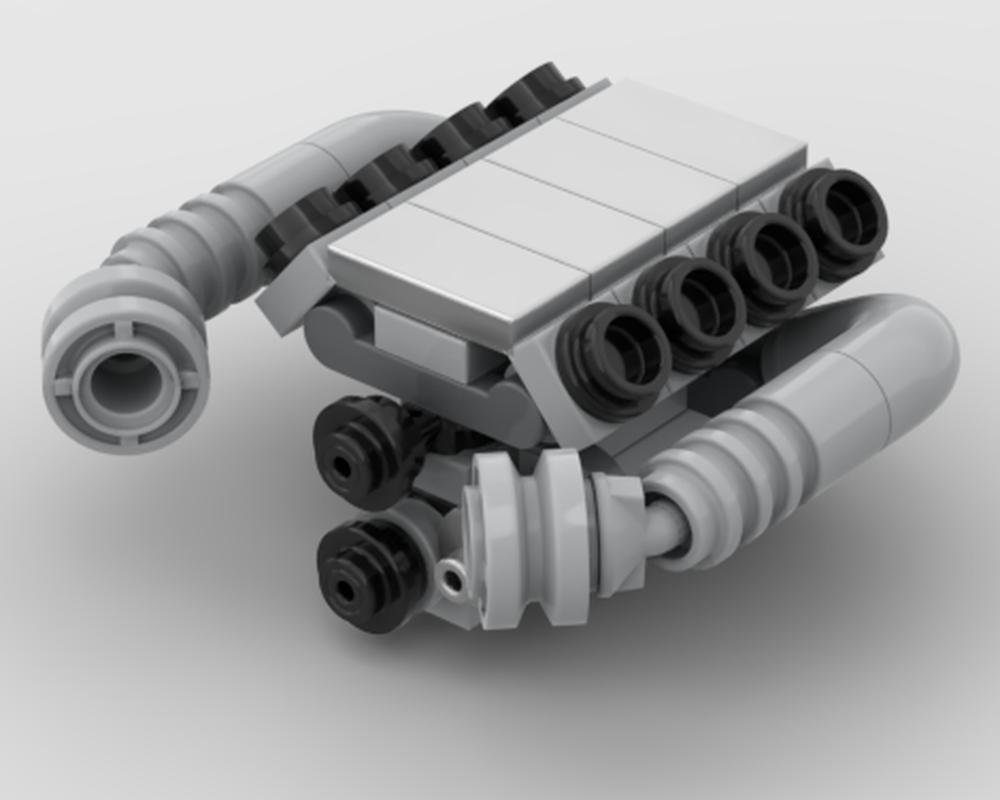 LEGO MOC Twin Turbo 370 CID LS V8 Engine by SRT-8 | Rebrickable - Build ...