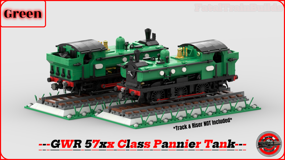LEGO MOC (Green) GWR 57xx Class (8w) by FatalTrainBuilds | Rebrickable ...