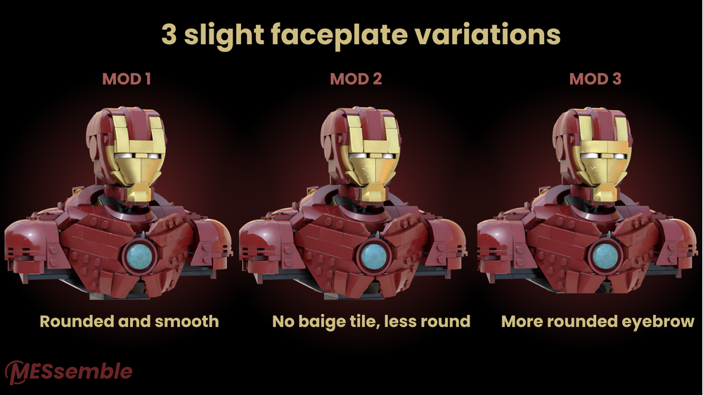 LEGO MOC-227167 Iron Man bust UPGRADE by MESsemble | Rebrickable ...