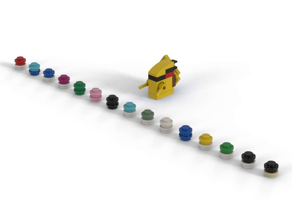 LEGO MOC Minifigure scale Pikach and classic fifteen Poke Balls by ...