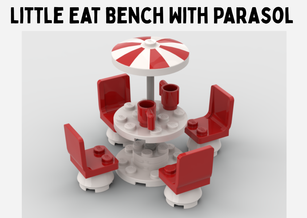 LEGO MOC Little Eat Bench With Parasol by Breads_Returning ...