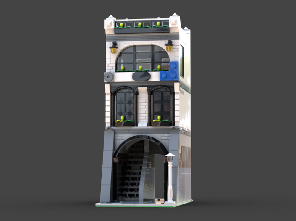 LEGO MOC Modular City Tower by BrickAndBuildsI | Rebrickable - Build ...