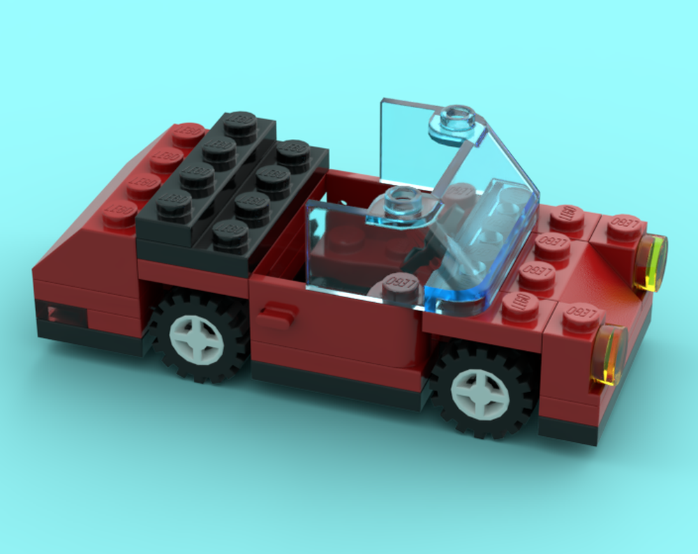 LEGO MOC-227278 1980s 4 stud wide sport car by medleyj | Rebrickable ...