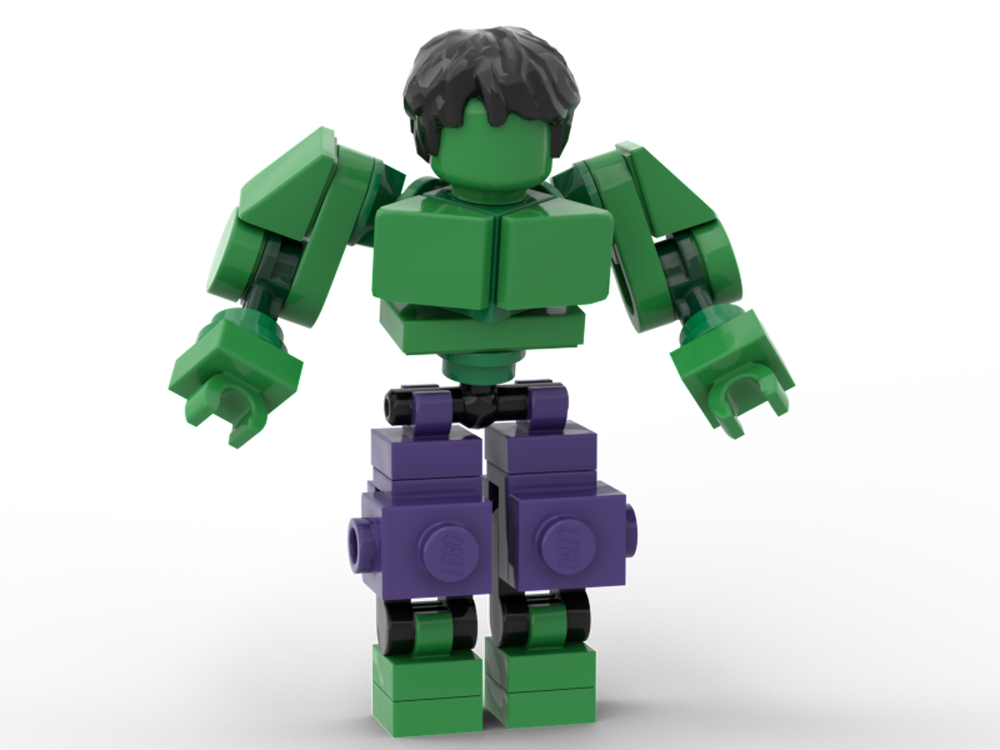 LEGO MOC-227290 Minifig Scale "Mid-Fig" Body - Marvel - Hulk by RC ...