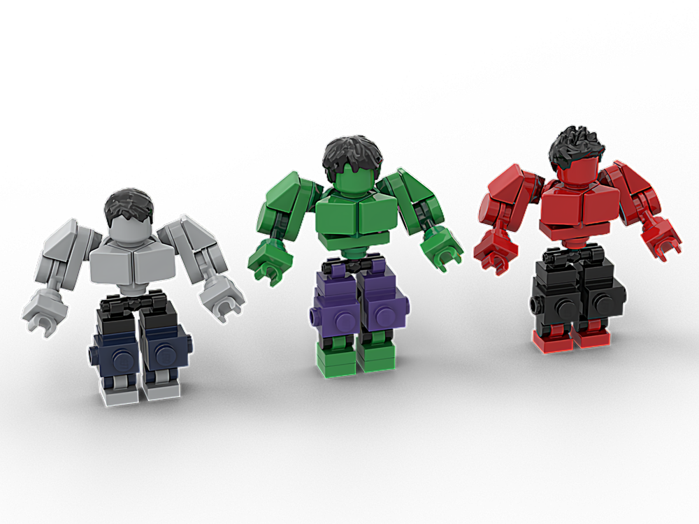 LEGO MOC Minifig Scale "Mid-Fig" Body - Marvel - Hulk by RC_builds_and ...