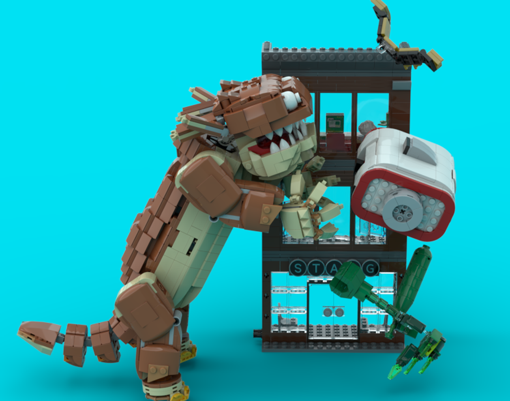 LEGO MOC super-man movie: justice gang vs kaiju, stagg industries seige ...