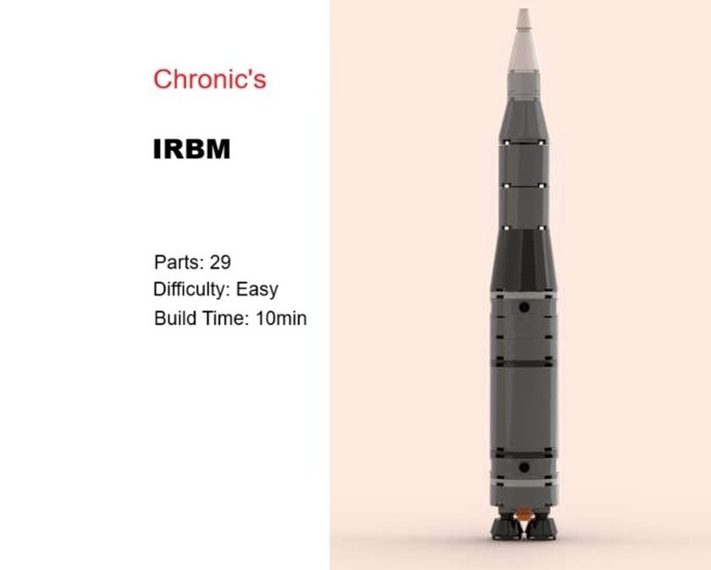 LEGO MOC RS-6 IRBM (Intermediate Range Ballistic Missile) by Chronic4 | Rebrickable - Build with ...