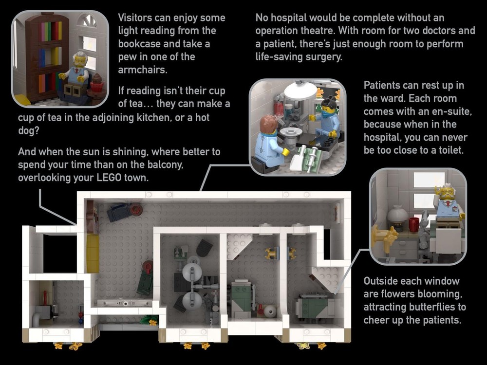 LEGO MOC Modular Hospital by Thibau_g | Rebrickable - Build with LEGO