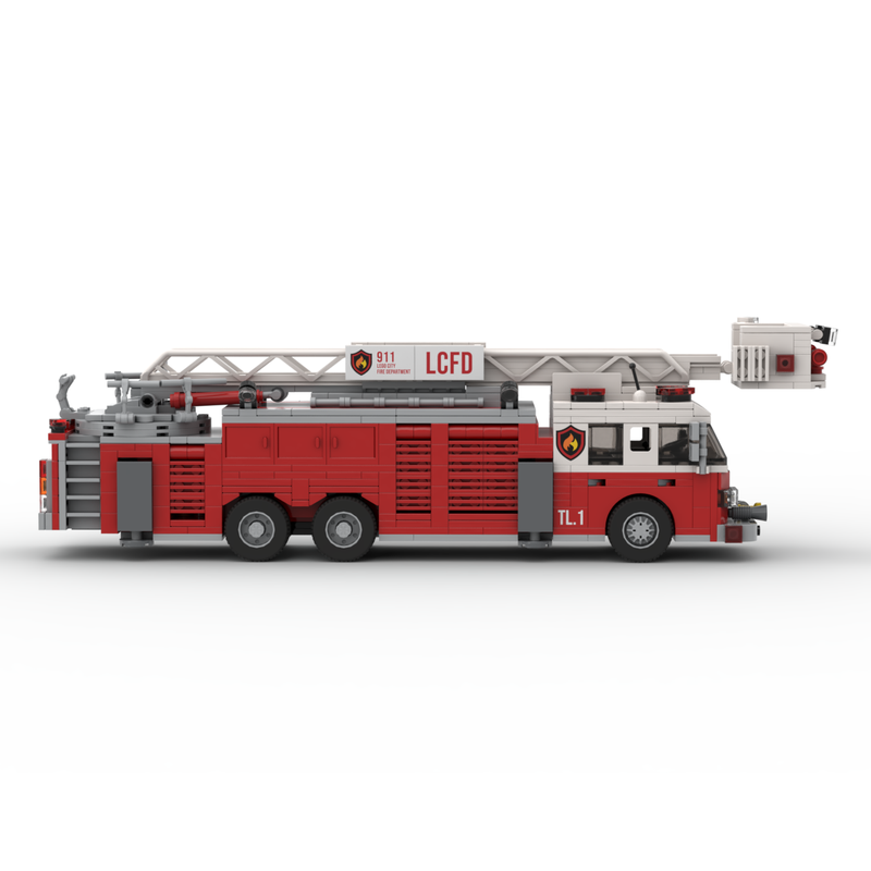 LEGO MOC Tower-Ladder Fire Truck by Gamma Bricks | Rebrickable - Build with LEGO