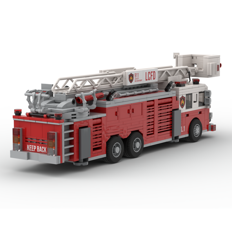 LEGO MOC Tower-Ladder Fire Truck by Gamma Bricks | Rebrickable - Build ...