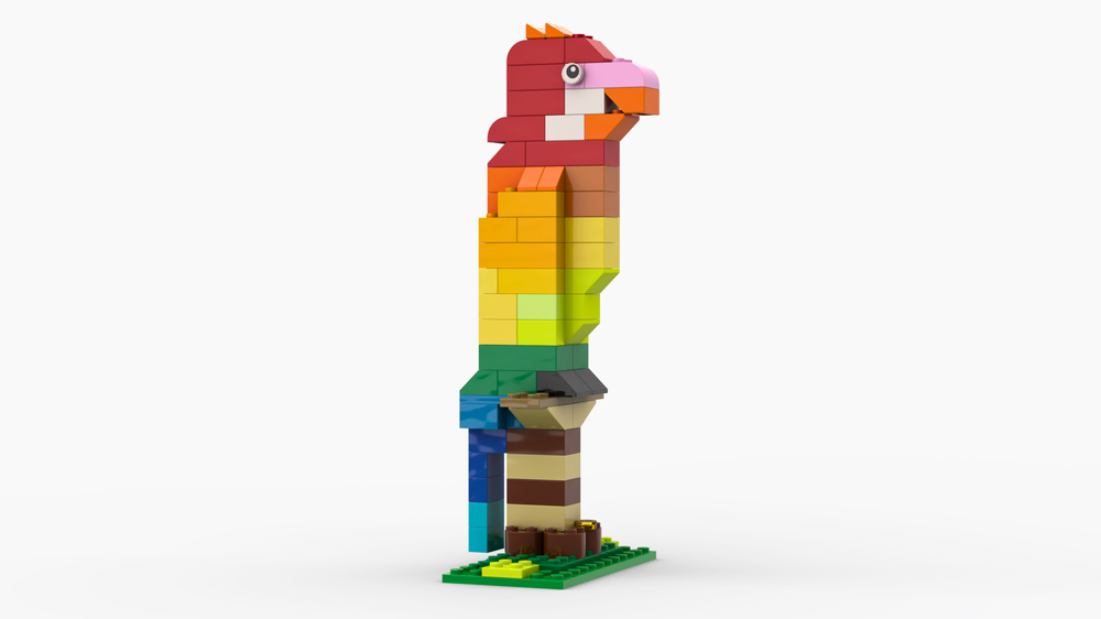 LEGO MOC 10713 Rainbow parrot by Lenarex | Rebrickable - Build with LEGO