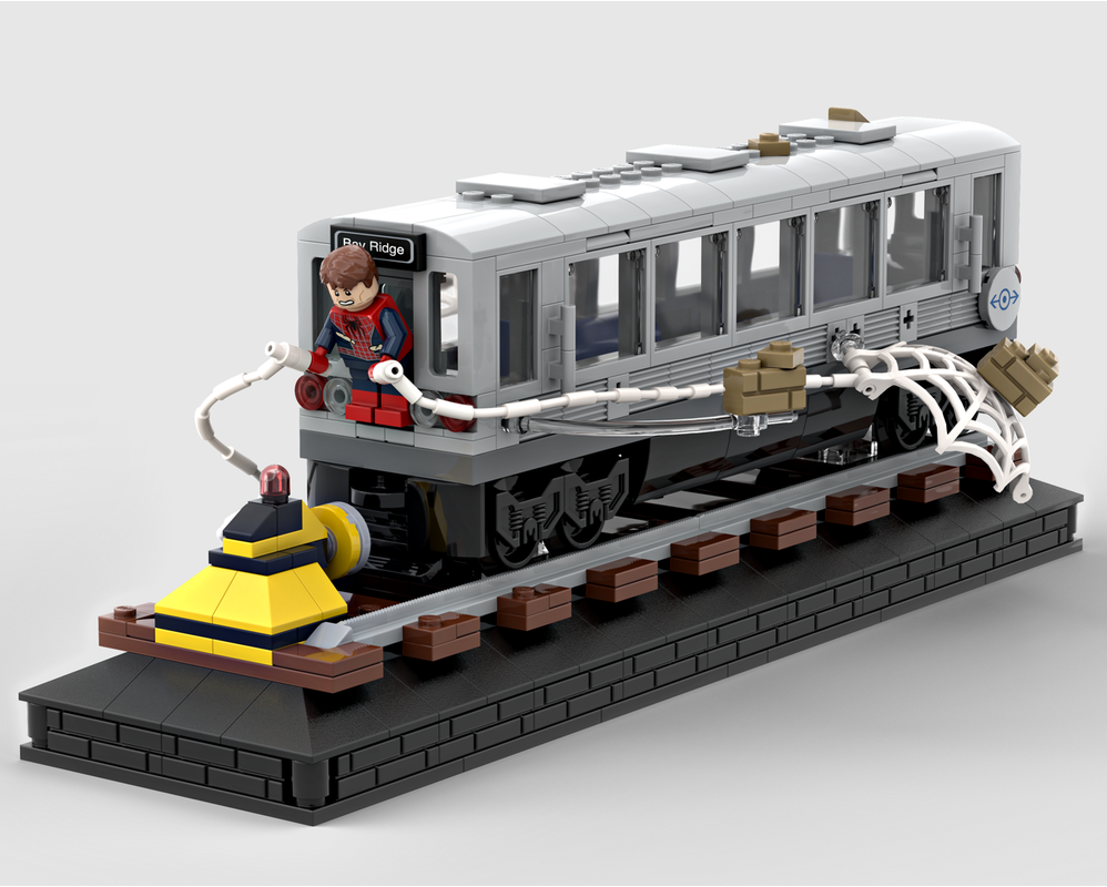 LEGO MOC Display Stand for Spider-Man vs. Doc Ock Subway Train Scene by ...