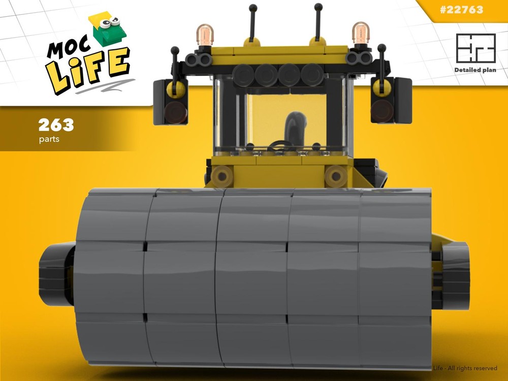 LEGO MOC-22763 Road roller by MocLife | Rebrickable - Build with LEGO