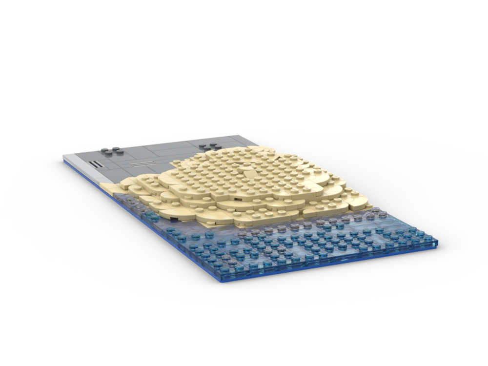 LEGO MOC Modular 16x32 Beach Baseplate by BrickAndBuildsI | Rebrickable ...