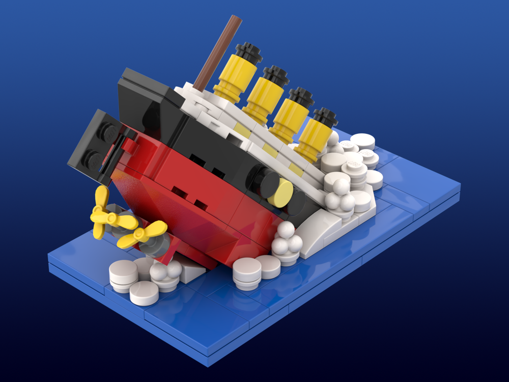 LEGO MOC Tiny Sinking Titanic by AntOrman | Rebrickable - Build with LEGO