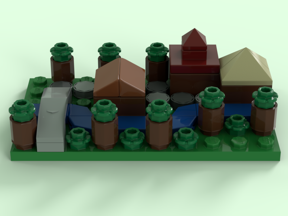 LEGO MOC river side village by Autozout | Rebrickable - Build with LEGO