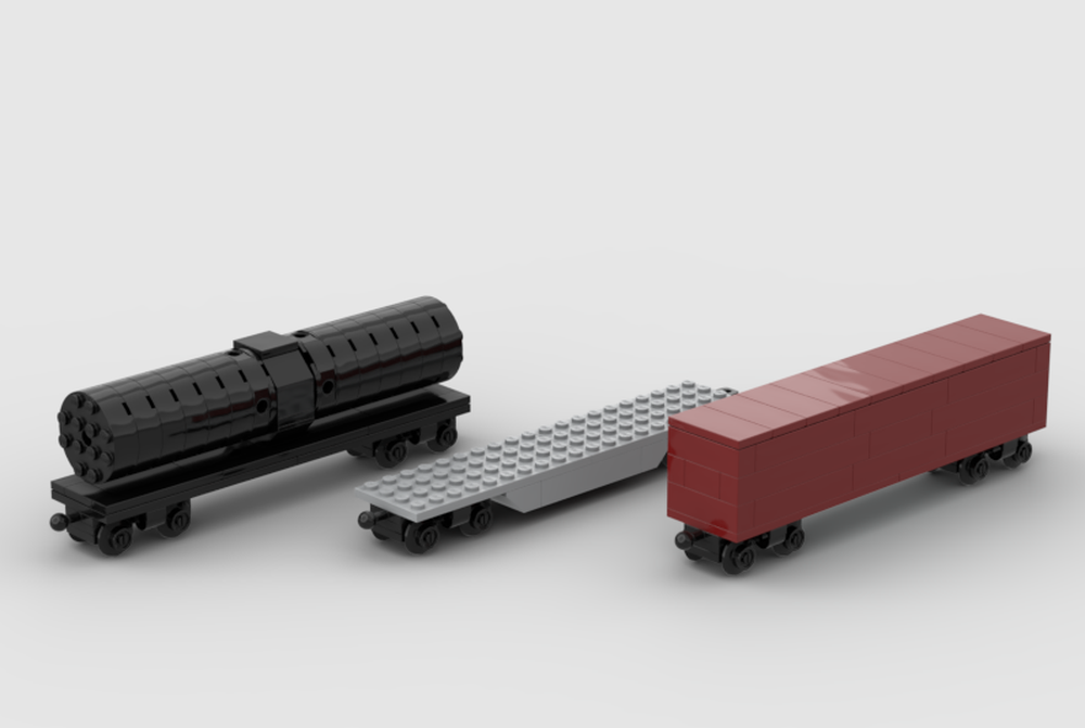 LEGO MOC Box car, Flatcar and Tank car by stefanhfrfr | Rebrickable ...