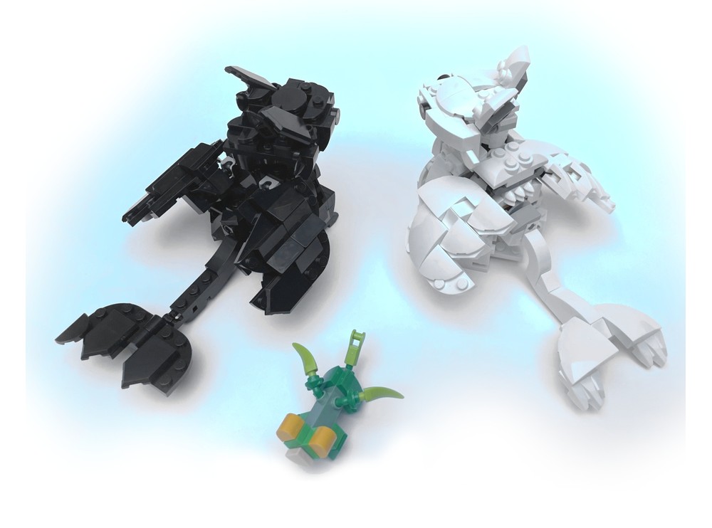 LEGO MOC How To Train Your Dragon - Night Fury/Light Fury - Panda ...