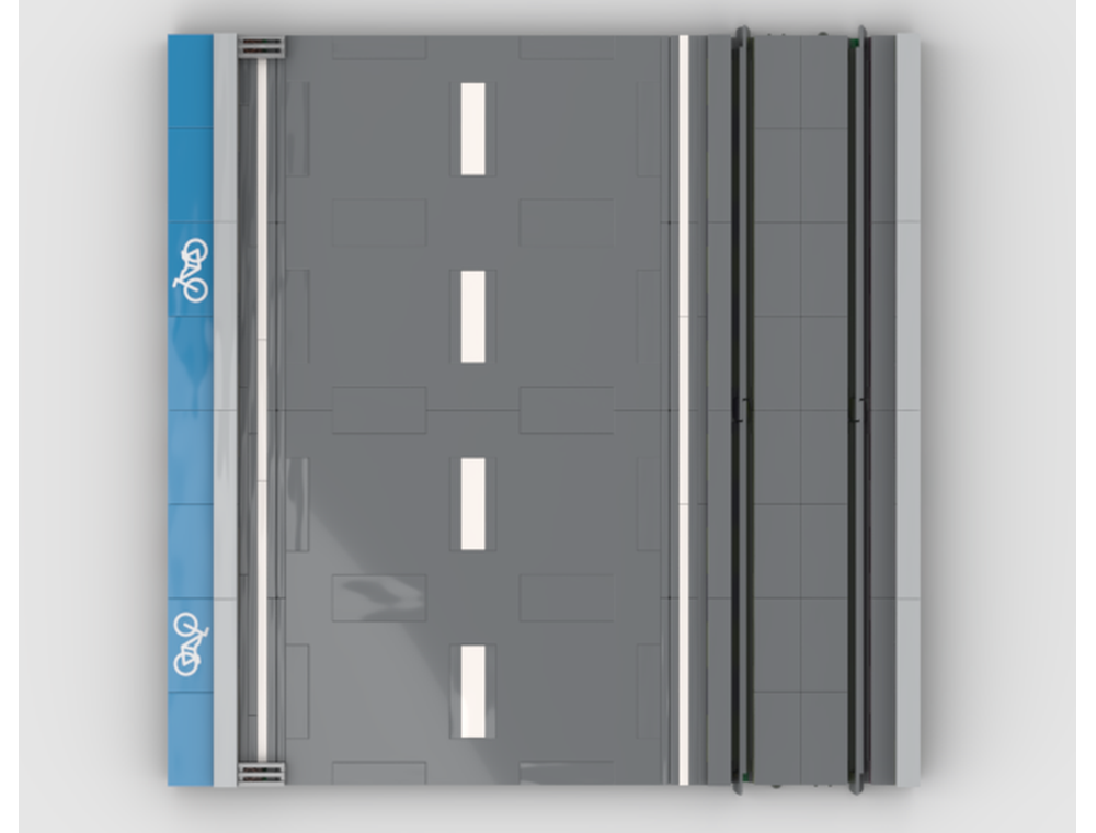 LEGO MOC Modular Road with Shoulders, Tram and Bike Lanes by otrain43 ...