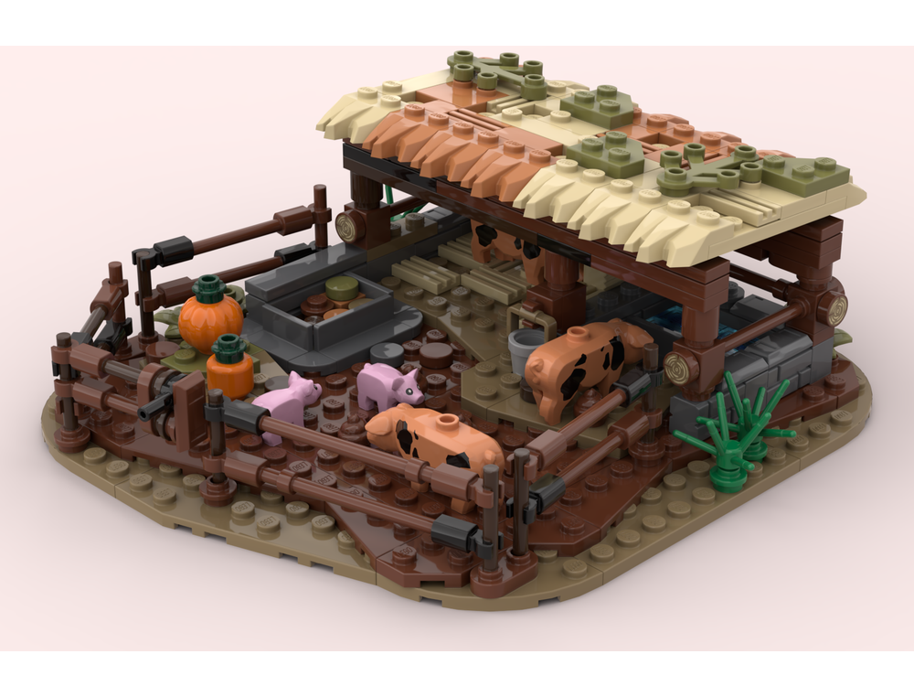 LEGO MOC-227821 Medieval Pigpen by mjornulmir | Rebrickable - Build ...