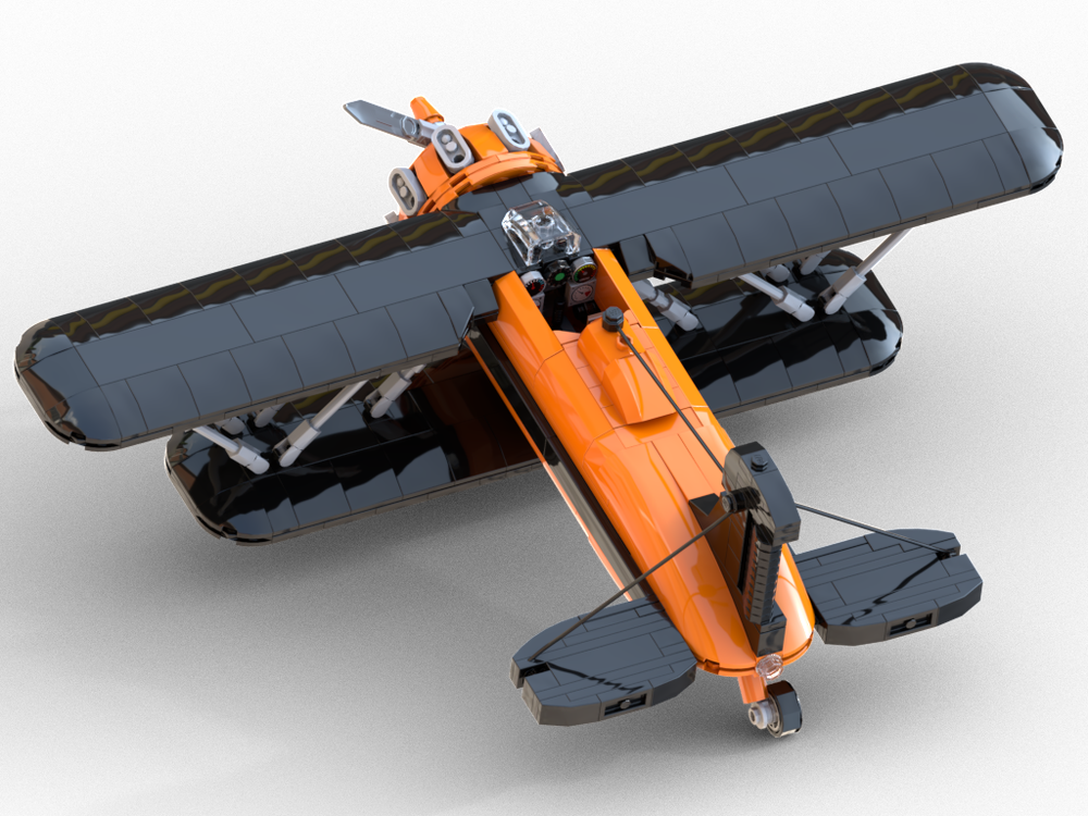 LEGO MOC 1930s Biplane black/orange by The_Rubberduck | Rebrickable ...