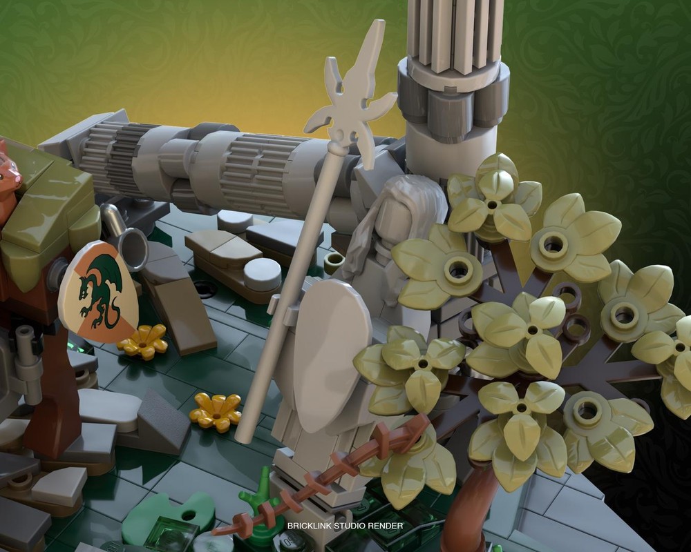 LEGO MOC THE KNIGHT AND THE KITTY IN SWAMP - MEDIEVAL MINI DIORAMA MOC ...