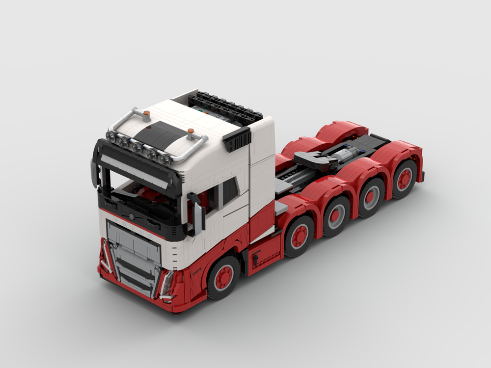 LEGO MOC VOLVO FH16 10X4 tractor(Red) by LingKong | Rebrickable - Build with LEGO
