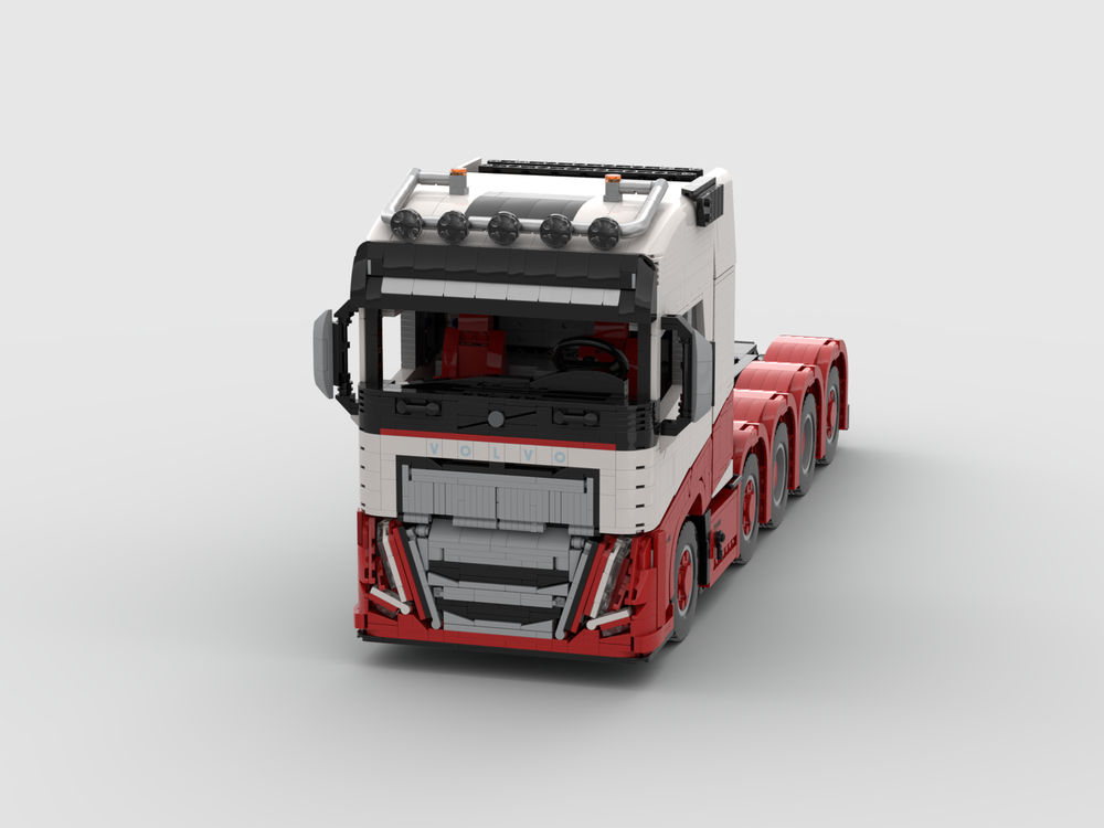 LEGO MOC VOLVO FH16 10X4 tractor(Red) by LingKong | Rebrickable - Build with LEGO