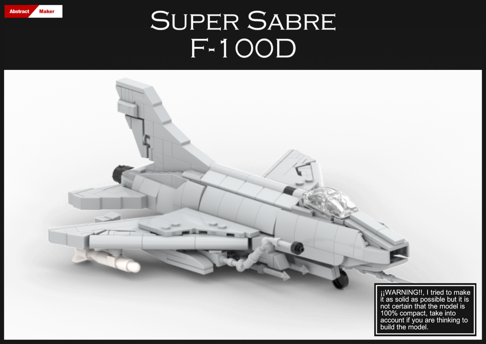 LEGO MOC-228033 Super Sabre F-100D by AbstractMaker | Rebrickable ...