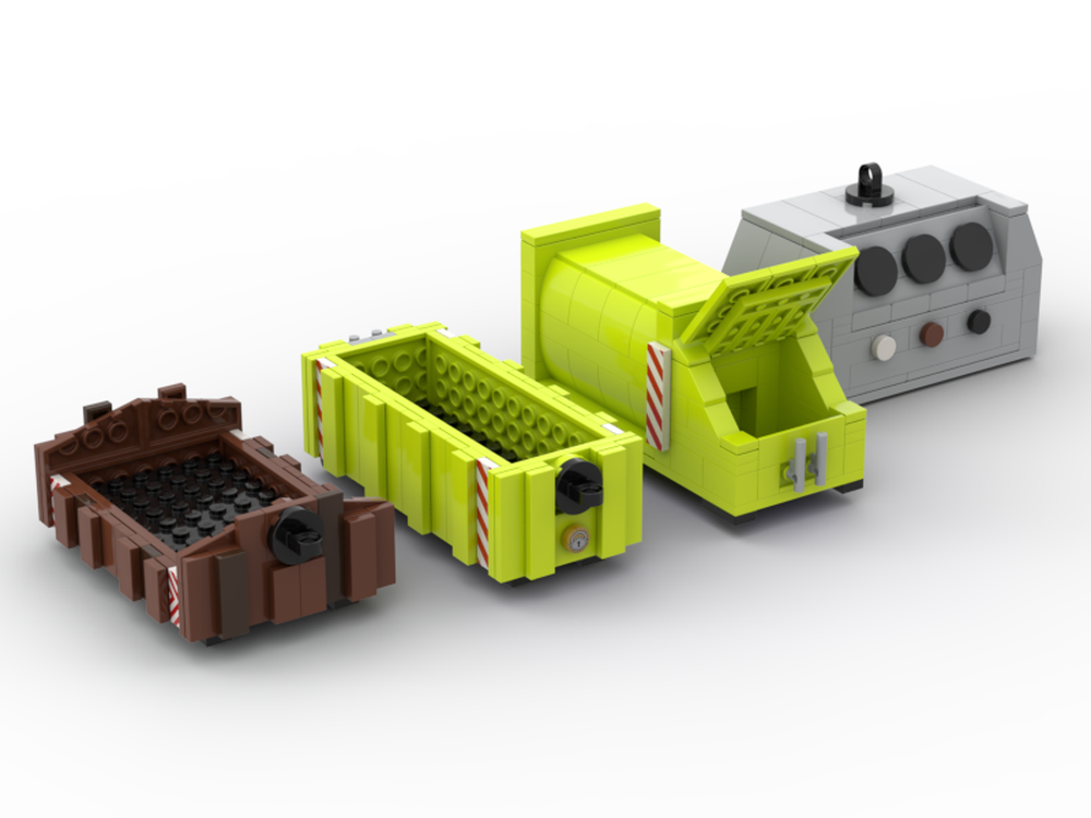LEGO MOC Large Garbage / Recycling Container (4-Pack) by GTerBricks ...