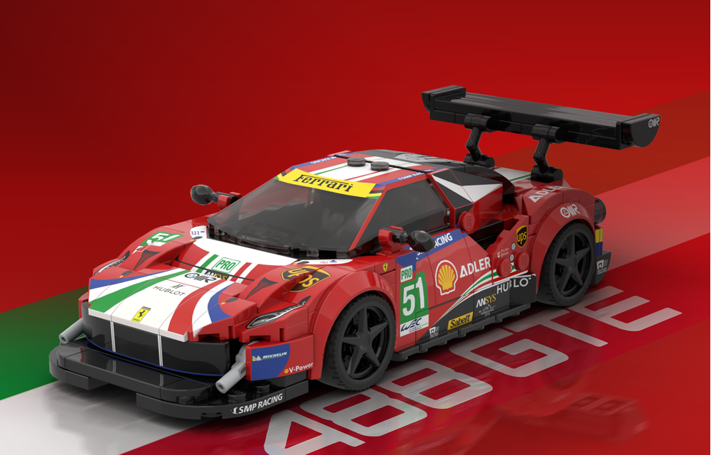 LEGO MOC-228143 488 GTE “AF Corse #51” by lsilverdn129 | Rebrickable ...