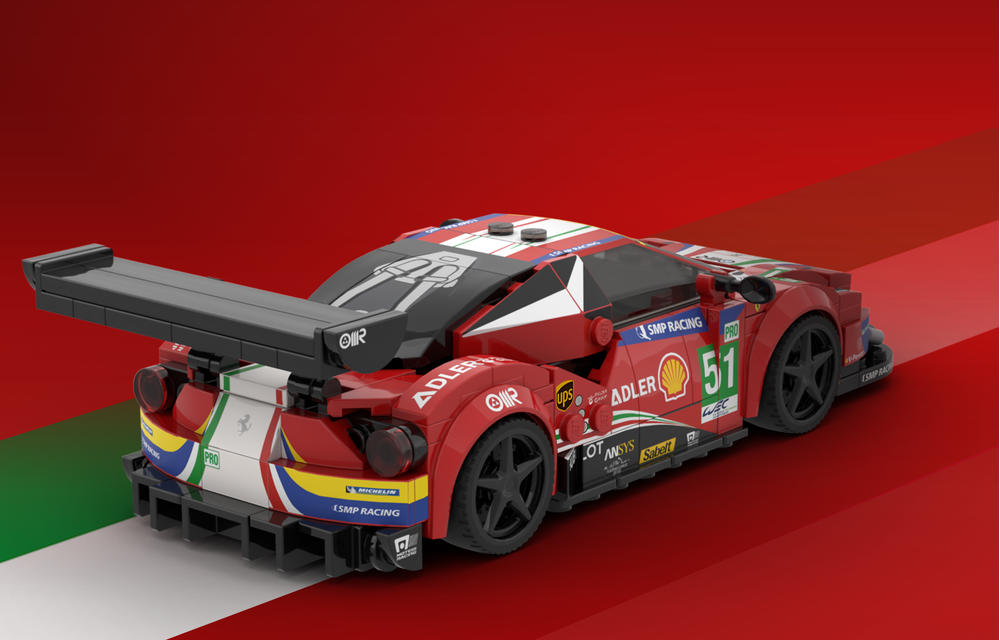 LEGO MOC-228143 488 GTE “AF Corse #51” by lsilverdn129 | Rebrickable ...
