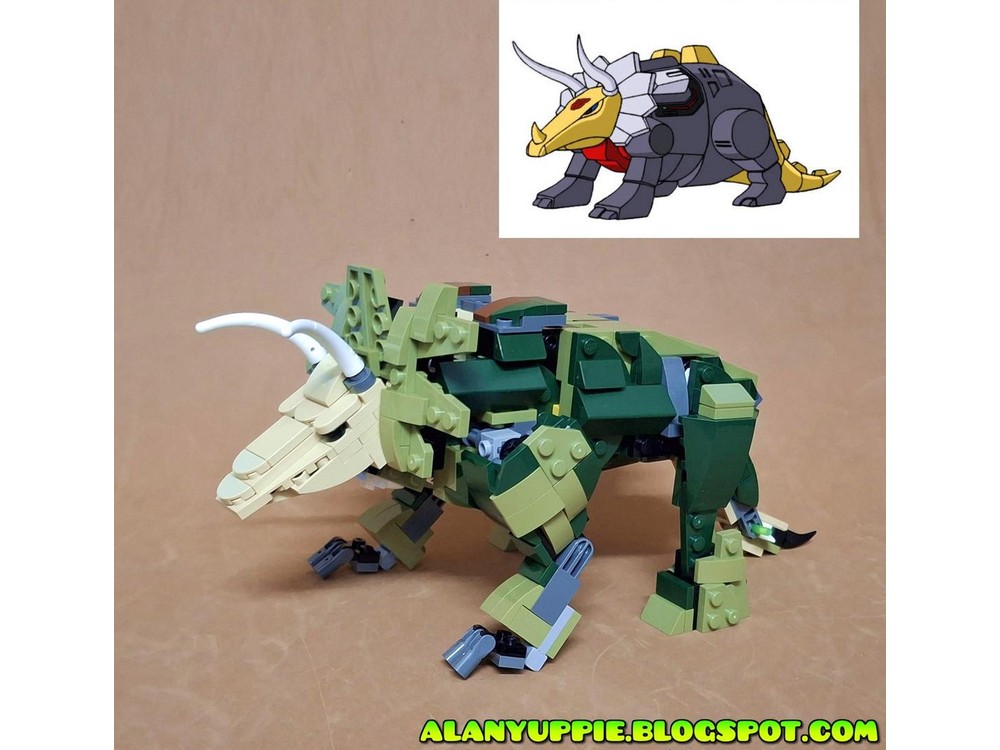 LEGO MOC Dinobot Slag / Transformer Dinosaur Triceratops using set ...