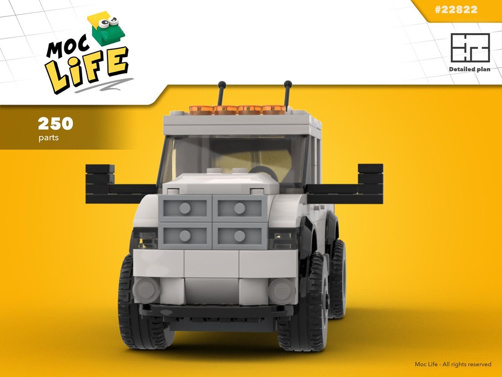 LEGO MOC Ram 3500 quad cab small bed by MocLife | Rebrickable - Build ...