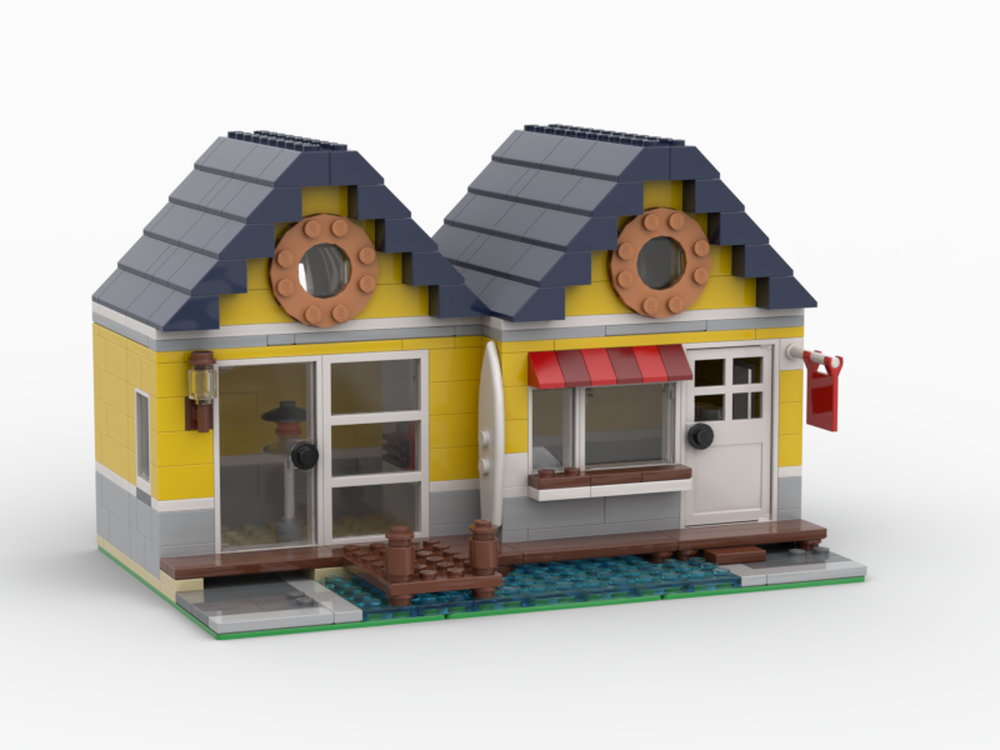 LEGO MOC Modular Beach Hut by BrickAndBuildsI | Rebrickable - Build ...