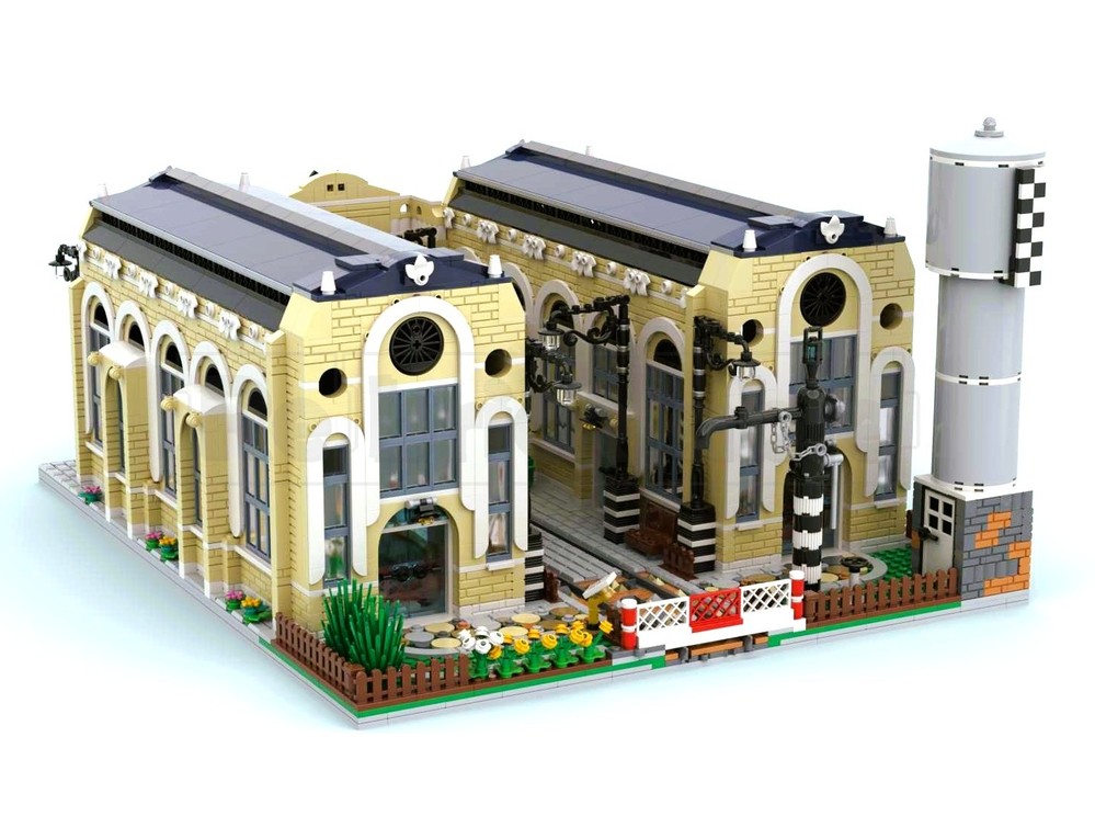 LEGO MOC-228324 Railway Old Depot by Albox82 | Rebrickable - Build with ...